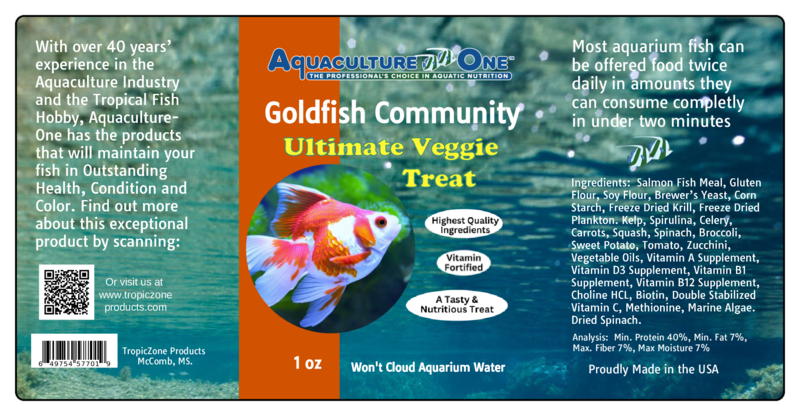 Aquaculture-One Goldfish/Koi Ultimate Veggie Treat - TropicZone ...